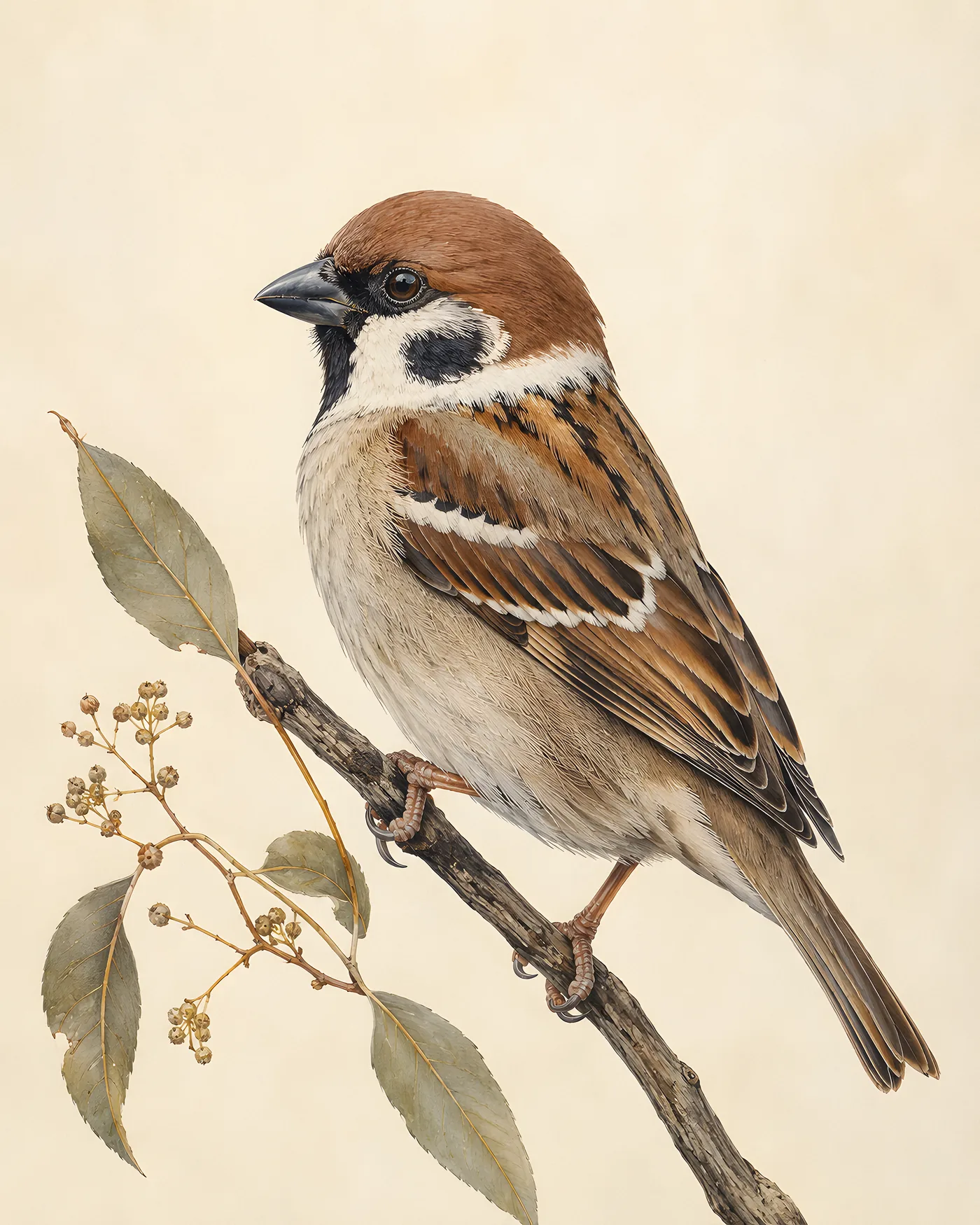 Eurasian Tree Sparrow Print | Ask About Birds